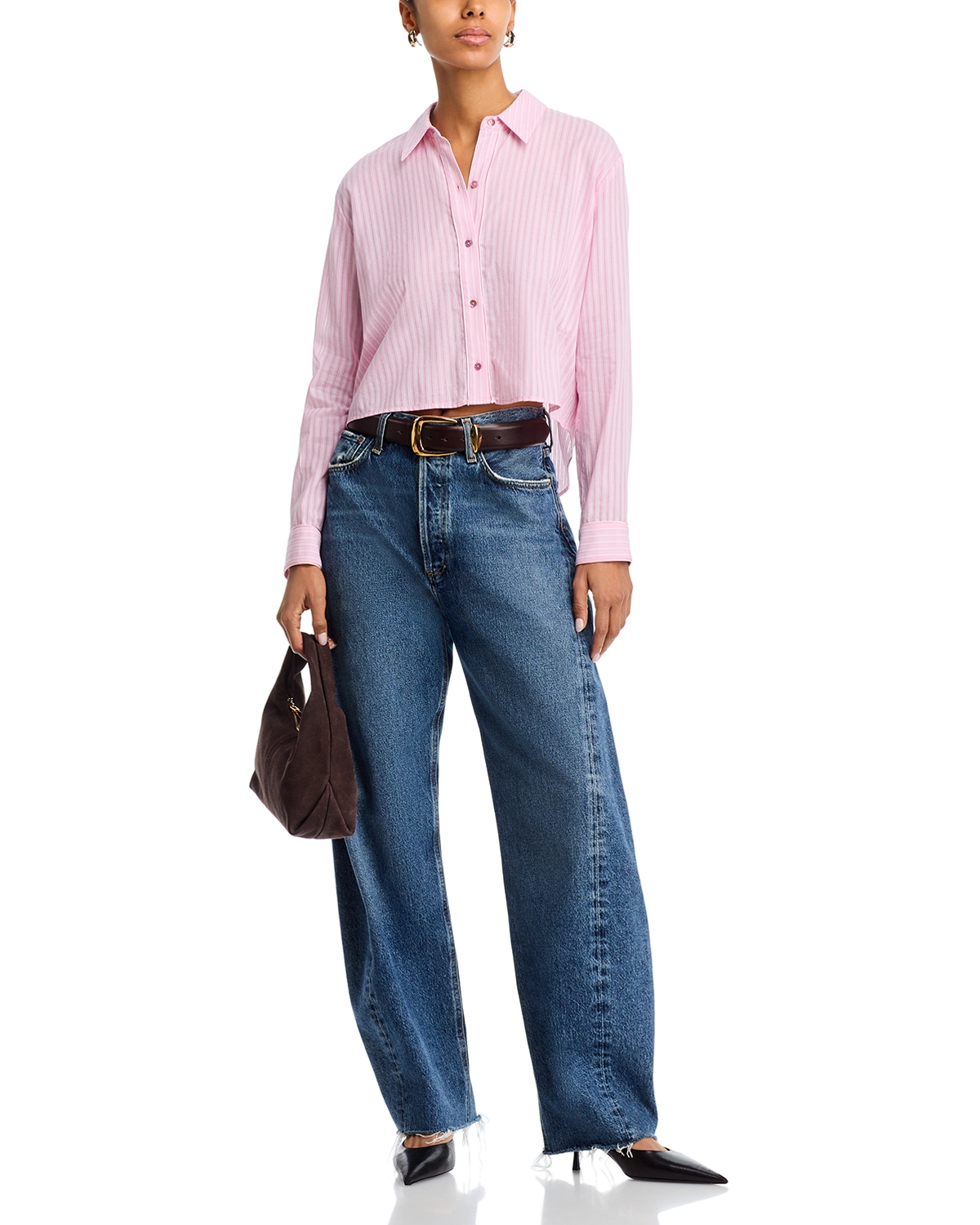 L'AGENCE Cosette Crop Shirt